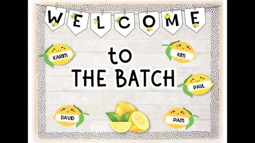 Back to School Bulletin Board & Classroom Decor + Open House Kit Lemon ...