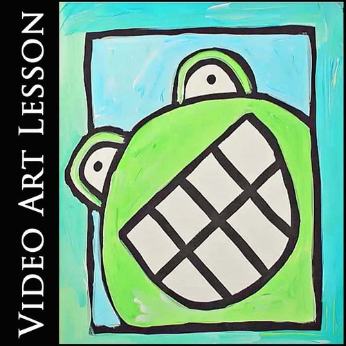 FROG PORTRAIT Video Art Tutorial | Directed Drawing & Painting Lesson ...