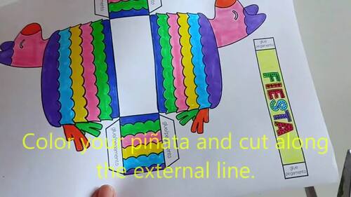 Piñata Paper Craft Bag easy Mexican Fiesta culture Manualidad 5 de mayo ...