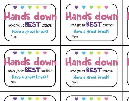 Hand Lotion (Sanitizer) Christmas (Winter) Holiday Gift Tag- Hands down...