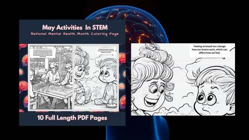 National Mental Health Coloring Pages for STEM May Activity : Coloring ...