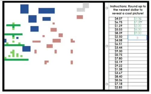 Life Skills - Money Dollar Up - Pixel Art - Google Sheets - Winter - Math
