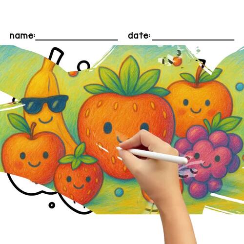 Friday Coloring Pages - Fruits & Vegetables Themed | Fun & Easy Printables