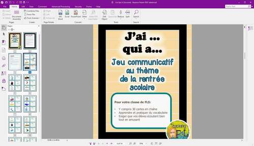 FRENCH J'ai Qui a Oral Chain Game Activity Seasonal Holiday Bundle