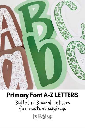 Primary Font Bulletin Board Letters and Numbers | Western Theme ...