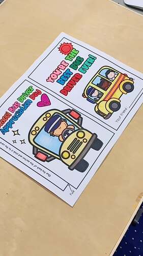 School Bus Driver Appreciation Day – Thank-You Card Craft | Coloring ...
