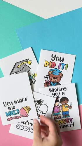 Graduation Cards for End of the Year - Summer Cards - Summer coloring ...
