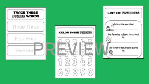 All About Me Workbook + Tracing Pages for Kindergarten, Preschool ...