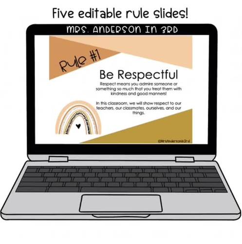 Routines and Procedures PowerPoint- Boho Rainbow Theme by Mrs Anderson ...