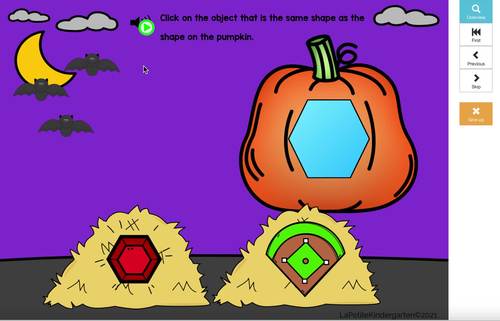 Halloween 2-D Shapes BOOM Cards by La Petite Kindergarten | TPT
