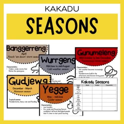 Kakadu Seasons | Australian Aboriginal Seasons Calendar & Worksheet