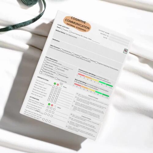 Informal Cognitive Communication Screening Speech and Language Pathology