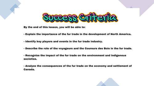 The Fur Trade: Grade 7 Ontario History by Wolf Brooks Products | TPT