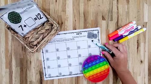Missing Number Addition Addends Fidget Bubble Poppers | POP IT SOLVE IT