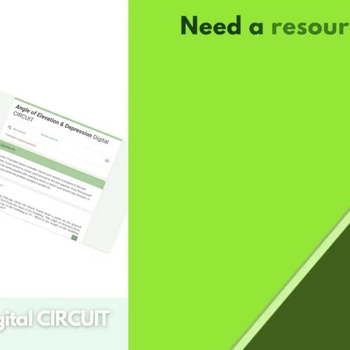 Angle of Elevation & Depression Word Problems Self-Checking Digital CIRCUIT