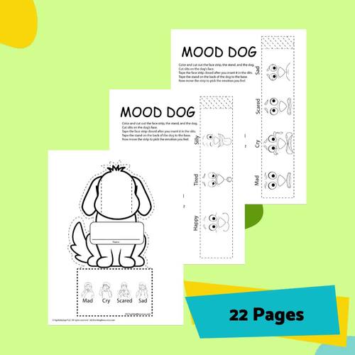 Social Emotional Learning Worksheets – Mood Dog by ASL Teaching Resources