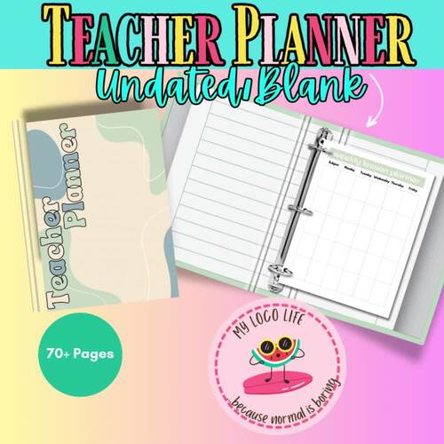 Teacher Planner | Undated| Pastel Camo Teacher Planner | Lesson Plans