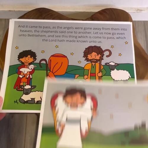 The Shepherds and the Angels Christmas Bible Story Posters and Mini ...