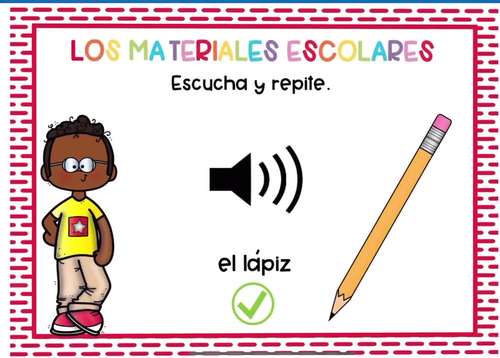 Spanish School Supplies - Los materiales escolares by Sra Instructora