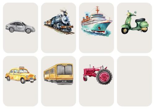 24 English-Korean Flashcards with Romaji | Transportation by The Digivita