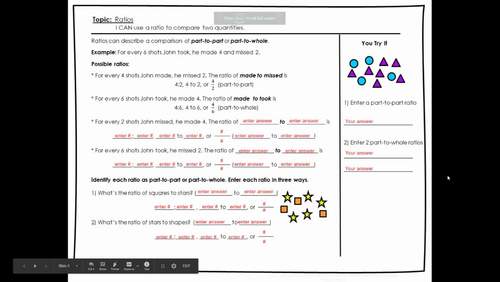 6th Grade Ratios and Proportions Unit Digital Resource by Cognitive ...