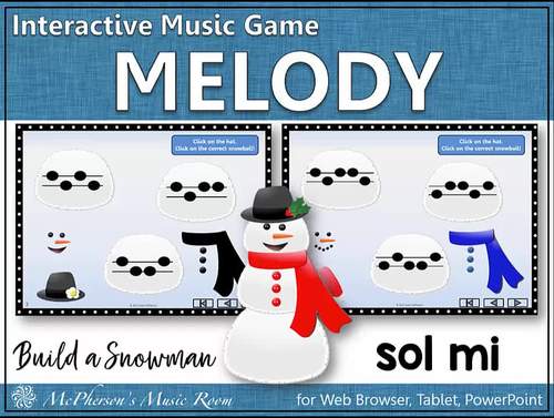 Solfege | Winter Music | Sol Mi Interactive Melody Game {Build a Snowman}