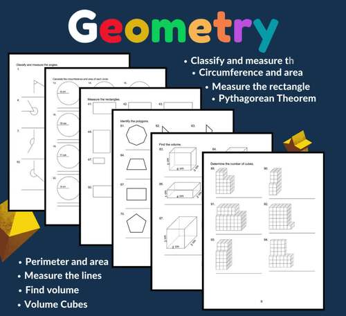Geometry Mastery: Pythagorean Theorem, Circumference and area, polygons ...