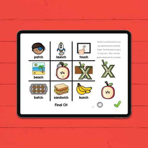 Speech Therapy Apple Tic Tac Toe Articulation and Language Boom Cards