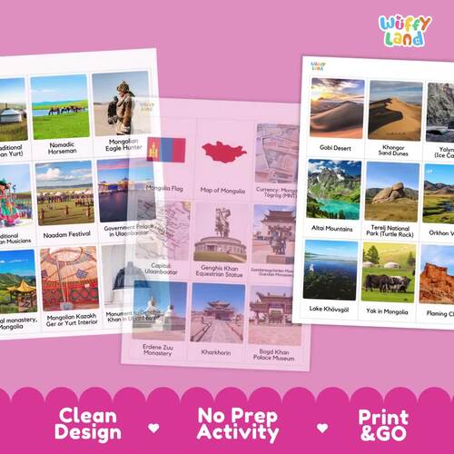 Mongolia Country Research & Culture Flashcards - Asia Country Study