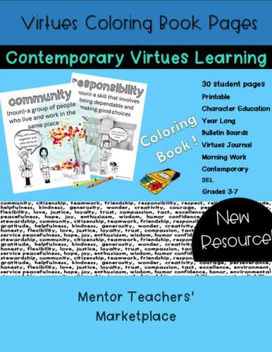 Positive Character Traits Coloring Pages - SEL, Classroom Management ...