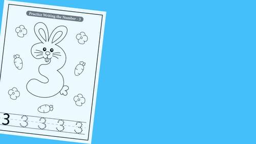 Rabbit Number Coloring Pages by LittleFelixShop | TPT