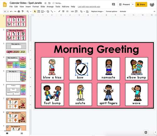 Digital Calendar Slides Google Slides and PowerPoint for Distance Learning