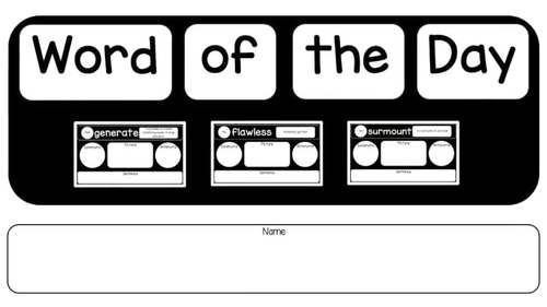Tier 2 Vocabulary Activities - Word of the Day exercises and activities