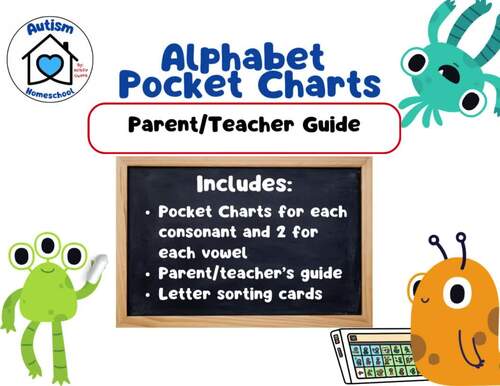 Autism Homeschool Alphabet Pocket Chart Cards Special Education | TPT