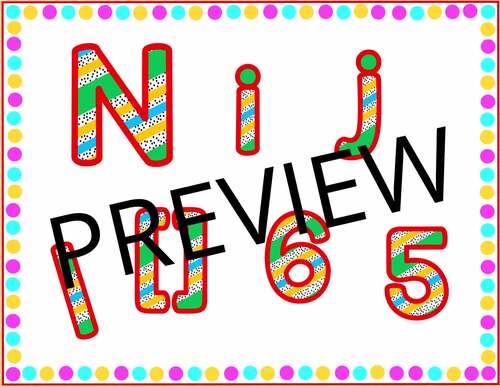 Printable Bright Bulletin Board Letters, Editable Large Alphabet ...