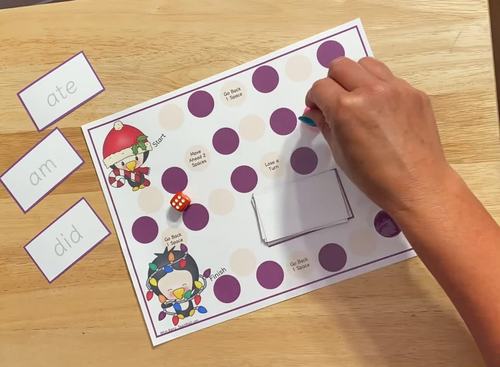 Sight Words Game Boards for Word Fluency Christmas Literacy Centers K-2 ...