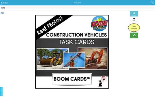 Vehicles Boom Cards™ Real Photos | Construction Vehicles by Speech Your ...