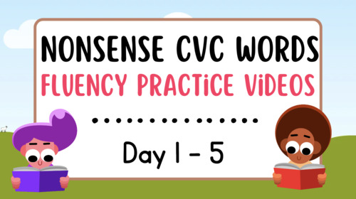 Nonsense Words Fluency Videos by Captain Kindergarten | TPT