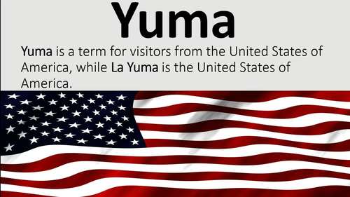 Cuban slang/ La yuma by Spanish for Everyday | TPT