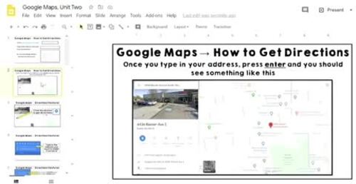 Life Skills Reading and Writing: Using Google Maps and Directions, Unit 2