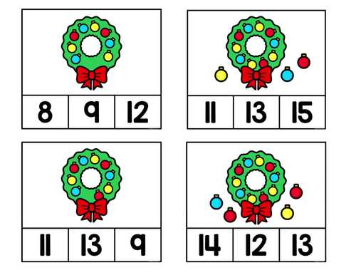 Counting to 20| Christmas Clip Cards by E is for Erica | TPT
