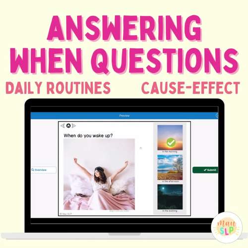 Answering When Questions Real Pictures Boom Cards™ by Mau SLP | TPT