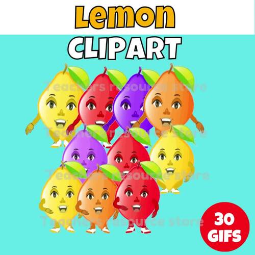 fruit clipart lemons animated gifs by Teachers Resource Store | TPT