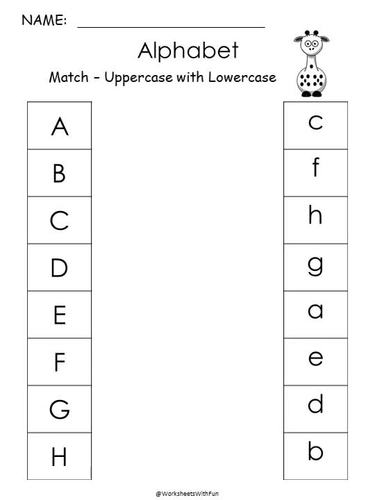 Letter Matching, Alphabet Review Worksheets, Letter Recognition ...