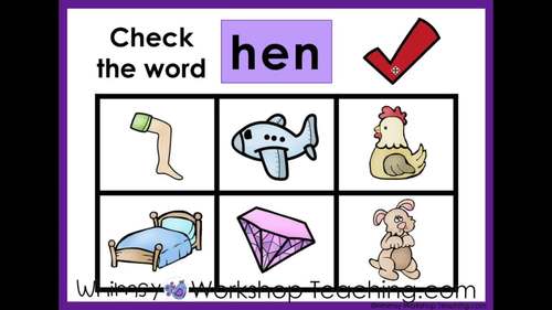 Google Slides Phonics Check The Word Short E Digital Activity Distance ...