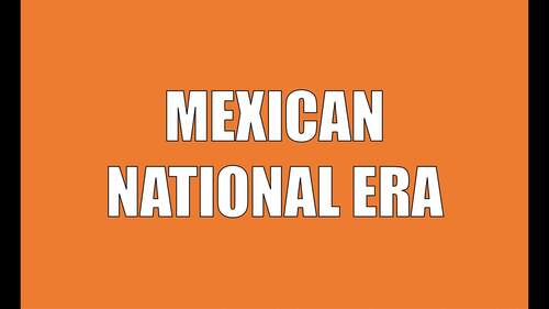 Mexican National Era Timeline Anchor Charts with Flashcards - Texas History