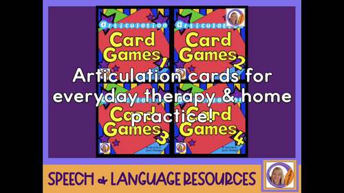 Articulation Card Games Set 1 for speech and language therapy by ...