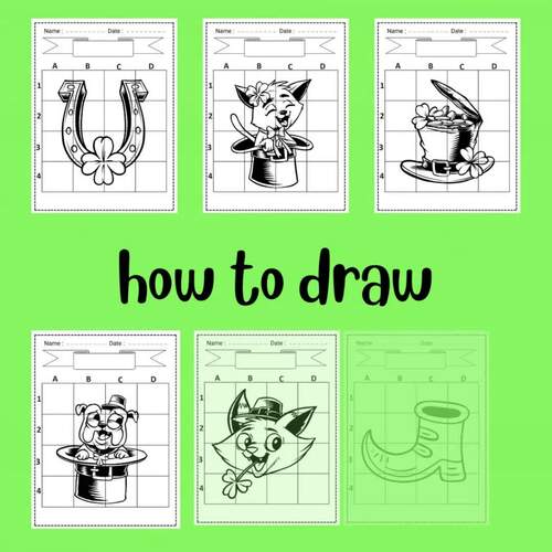 How to draw St Patrick's Day - Grid Copy Pictures - St Patrick's Day ...