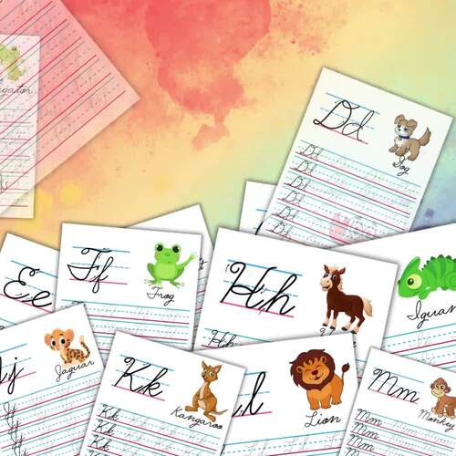 Practice Cursive Writing for Kids | 27 Printable Worksheets | A-Z Cursive