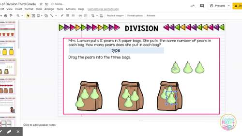 3rd Grade Division Google Classroom Digital Math Centers by Loving Math